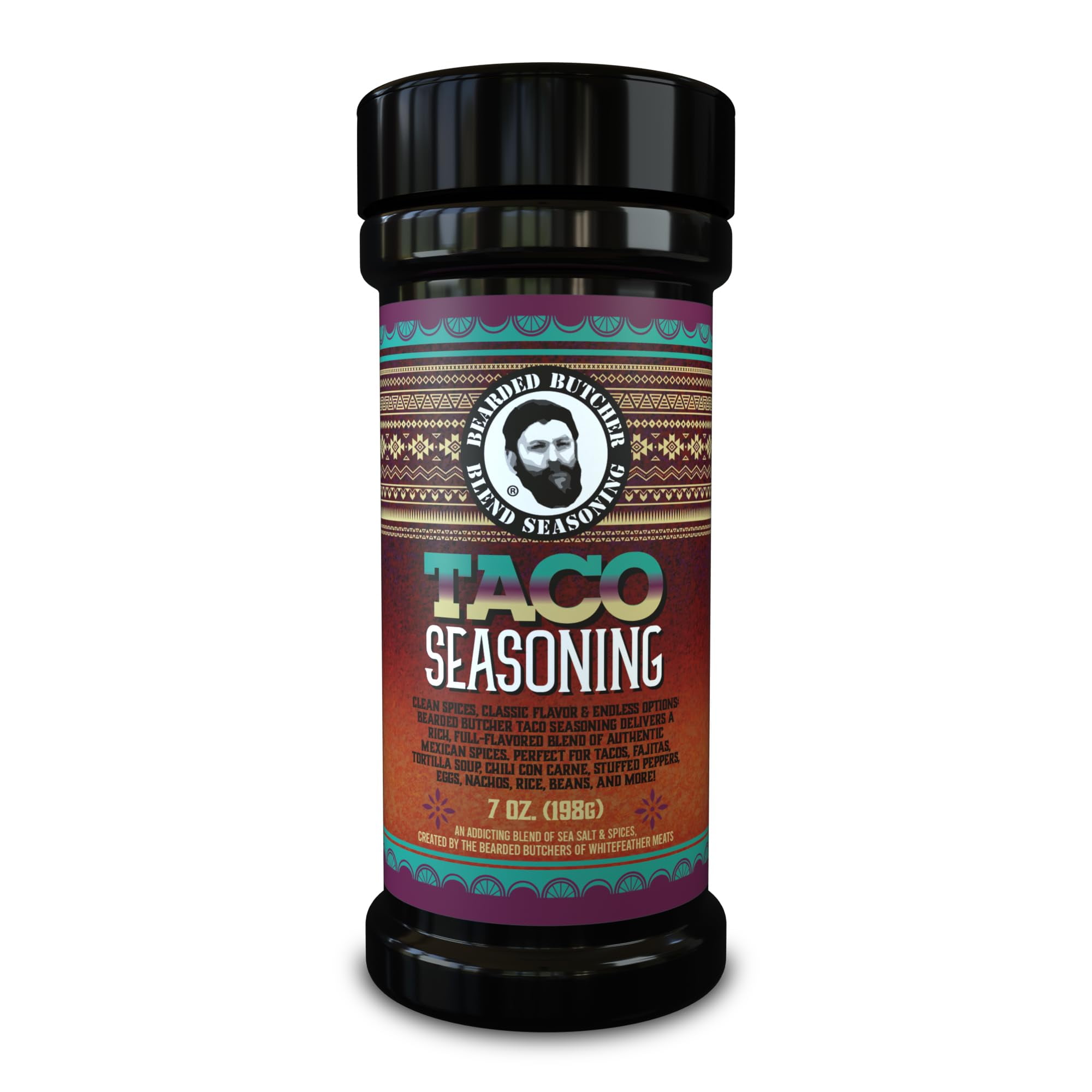 Bearded Butchers Taco Blend MZF22 Seasoning, 7 oz Mexican Spice Blend ...