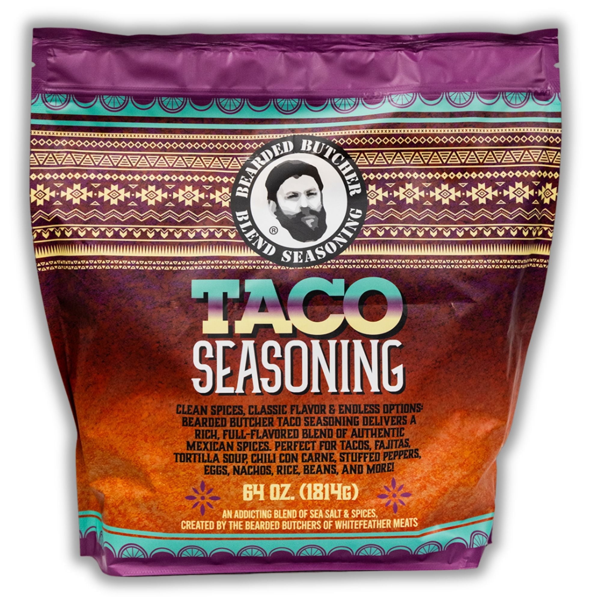Bearded Butchers Taco Blend Seasoning, 64 oz (4 lb) Bag, Mexican-Style ...