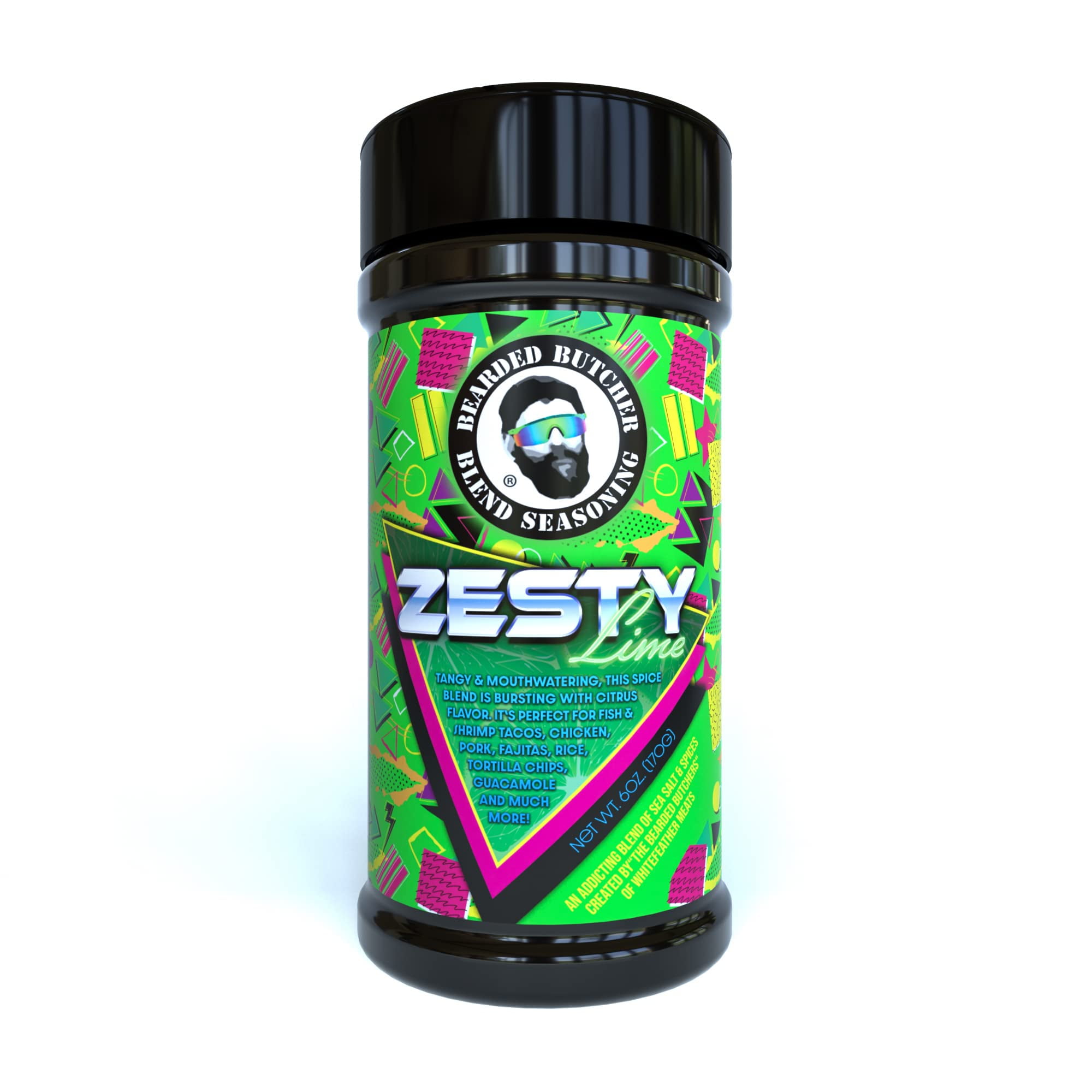 Bearded Butchers Zesty Lime Blend Seasoning, 6 H2FSDoz Shaker - Tangy ...