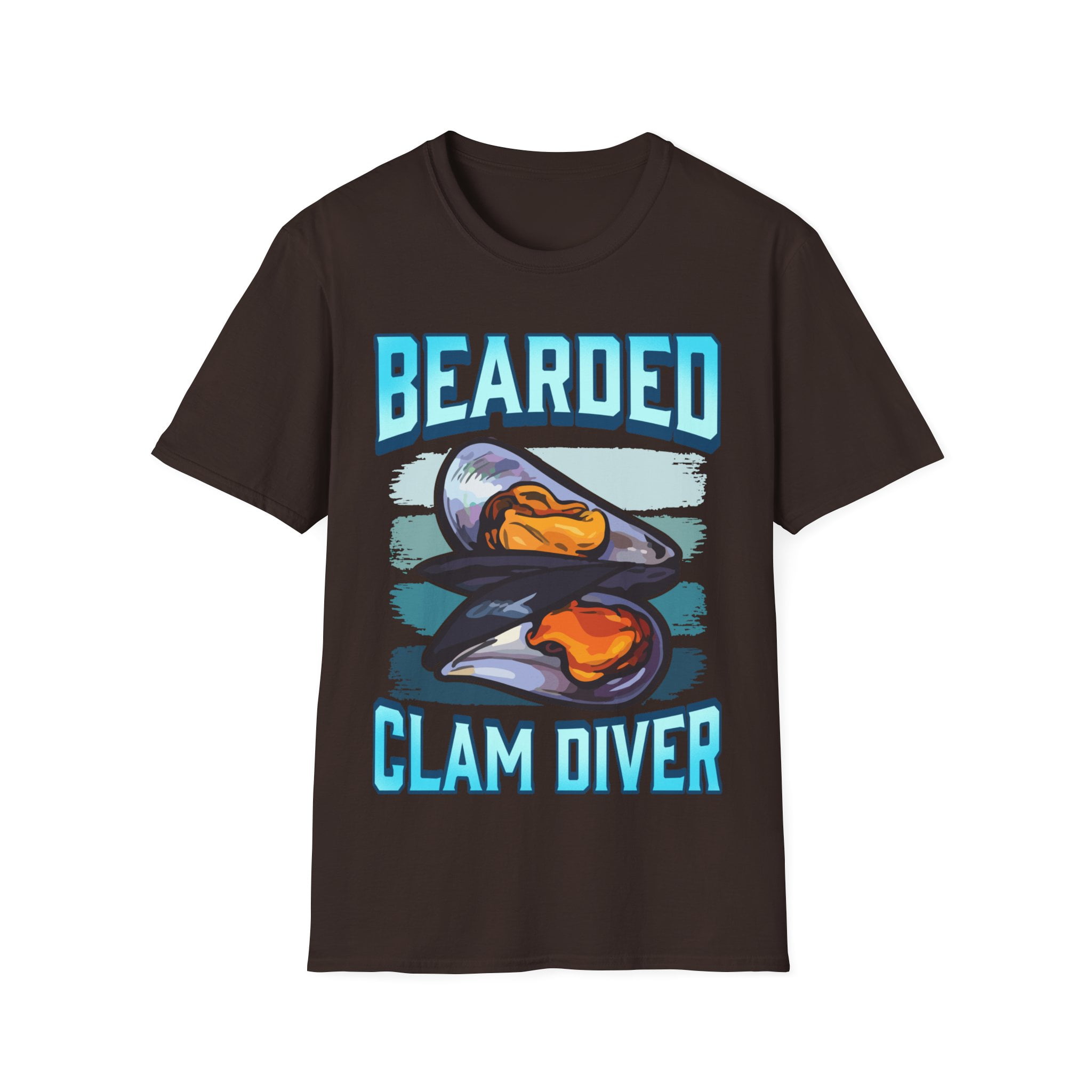Bearded Clam Diver Fishy Smell Adult Joke Hairy Novelty Art Unisex T ...