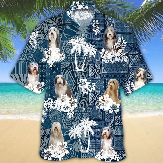 Bearded Collie Hawaiian Shirt, Dog Hawaii Summer Beach Shirts ...