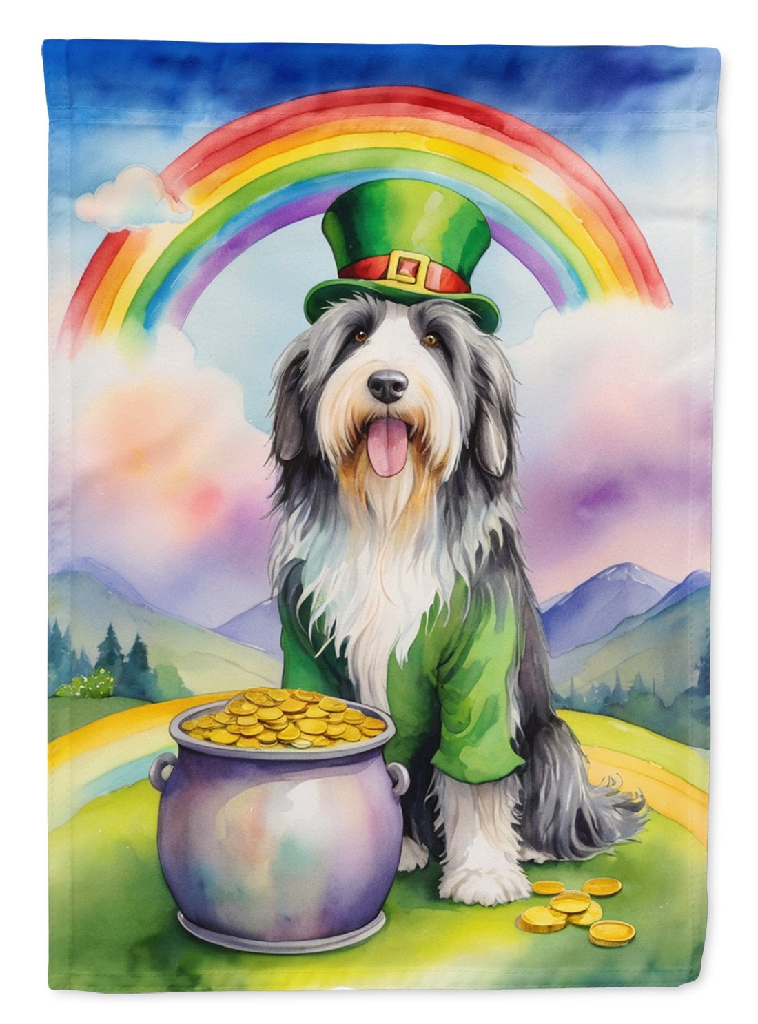 Bearded Collie St Patrick's Day House Flag 28 in x 40 in - Walmart.com