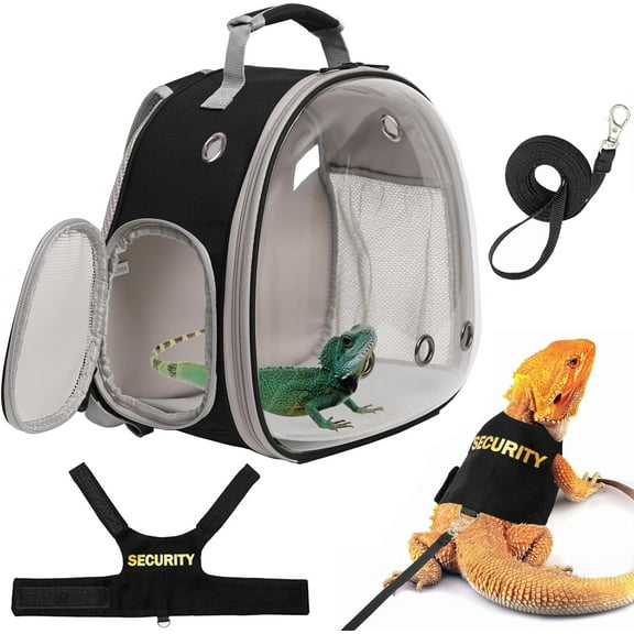 Bearded Dragon Carrier with Harness and Leash Set Large Small Animal ...