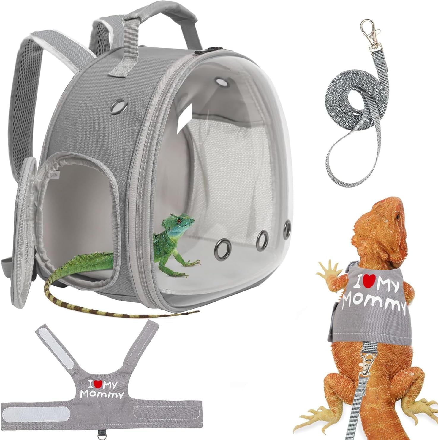 Bearded Dragon Carrier Backpack with Security Printing Harness Set ...