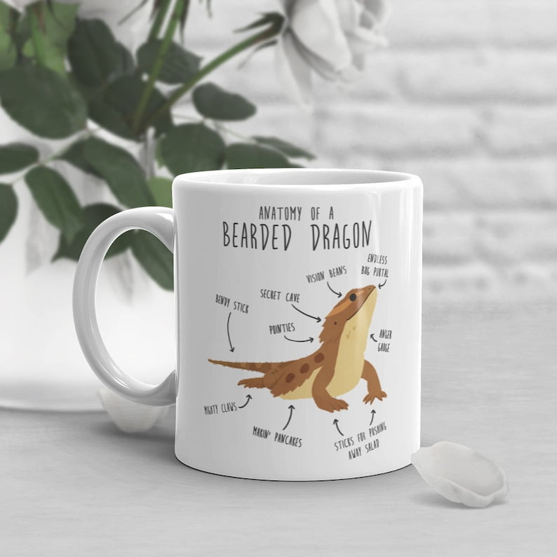 Bearded Dragon Coffee Mug, Cute Reptile Gift, Bearded Dragon Lover ...