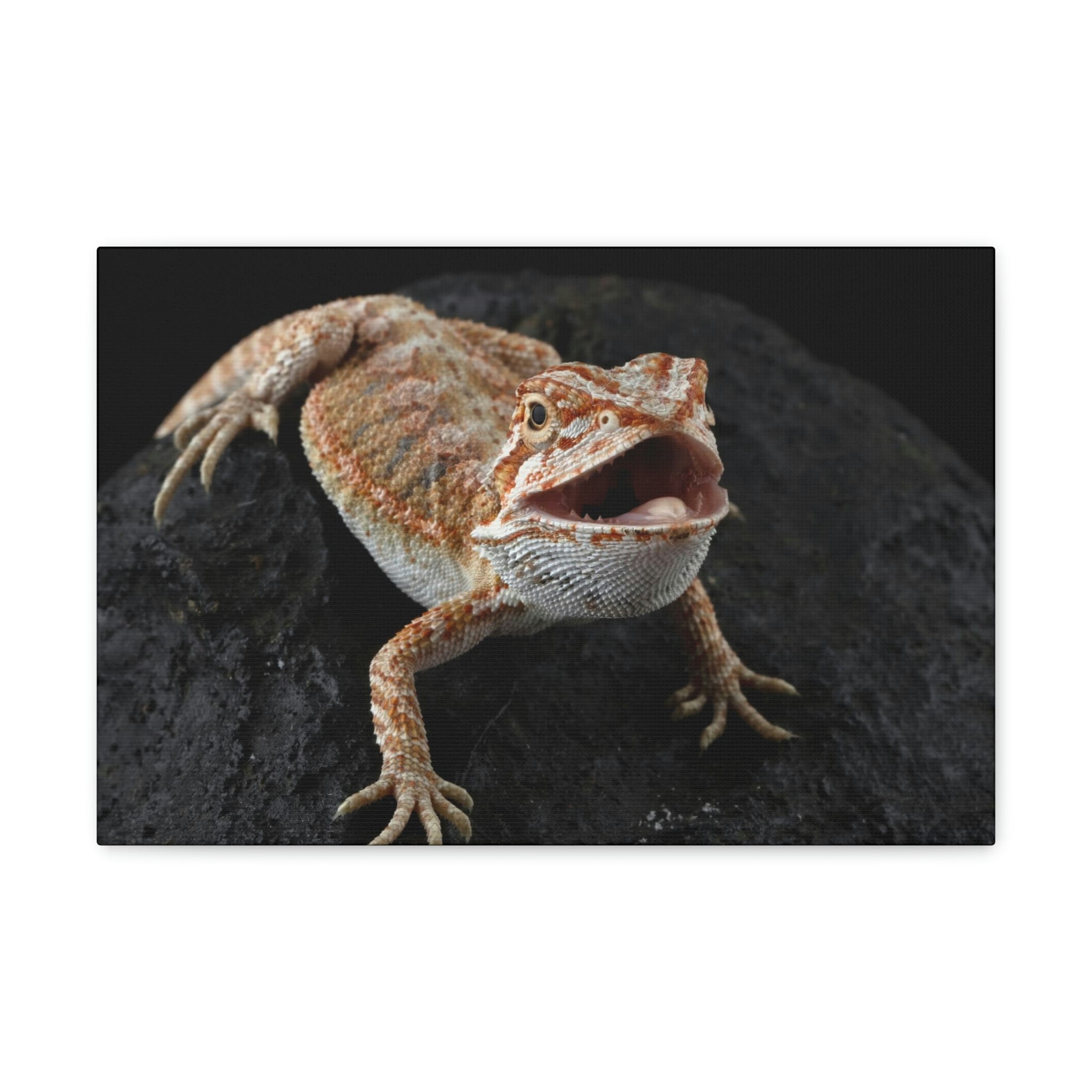 Bearded Dragon Hunting Bearded Dragon on Hunt Print Animal Wall Art ...