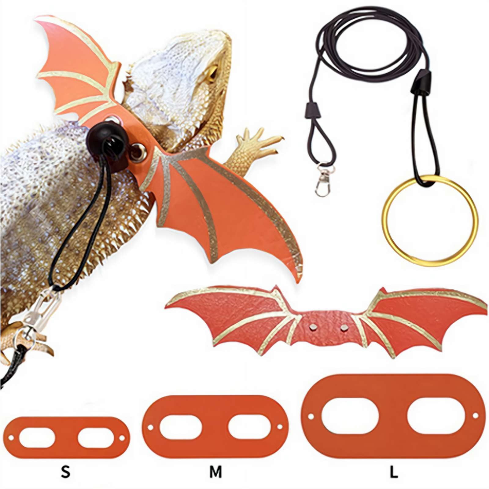 Bearded Dragon Leash Harness, 3 Size Pack Lizard Wing Harness with ...