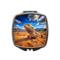 Bearded Dragon Lizard Reptile in the Desert Travel Makeup Handbag Purse ...