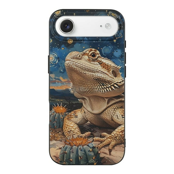 Bearded Dragon Lizards Retro Starry Black TPU Case for iPhone 17 Air ...