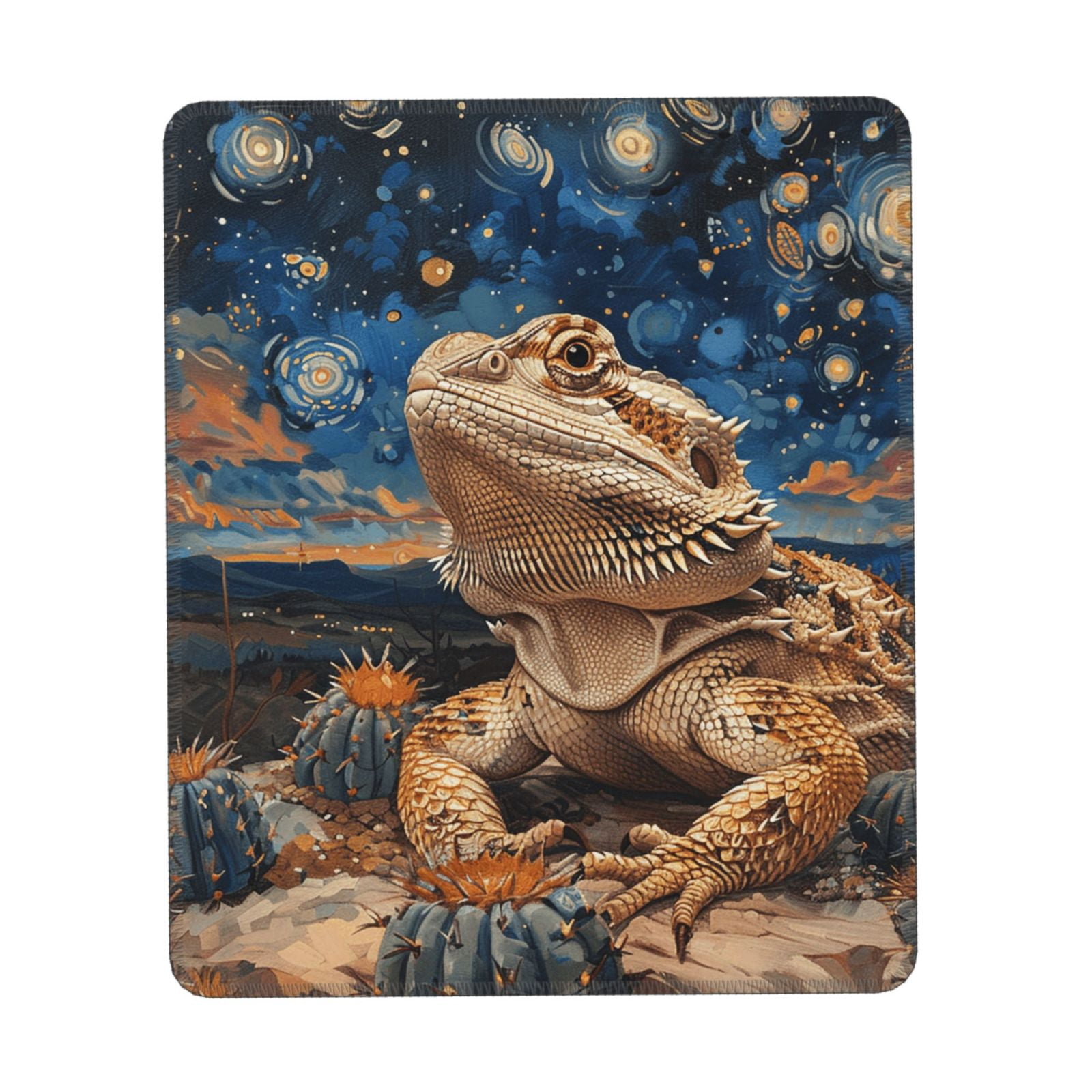 Bearded Dragon Lizards Retro Starry Gaming Mouse Pad 7 x 8.6 in ...