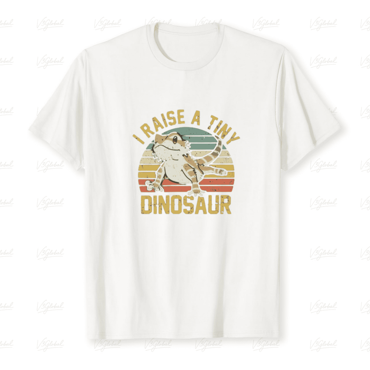 Bearded Dragon Owner I Raise A Tiny Dinosaur Funny Quote Art Unisex T ...