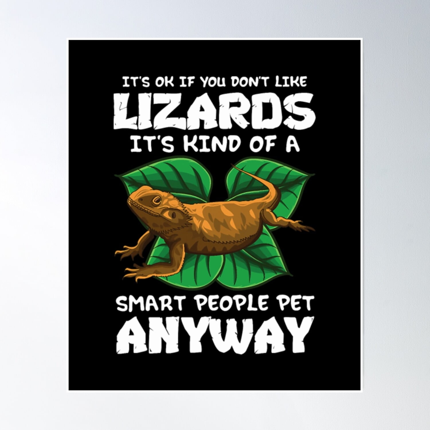 Bearded Dragon Pet Lizard Humor Reptile Herpetolo Poster Wall Art ...