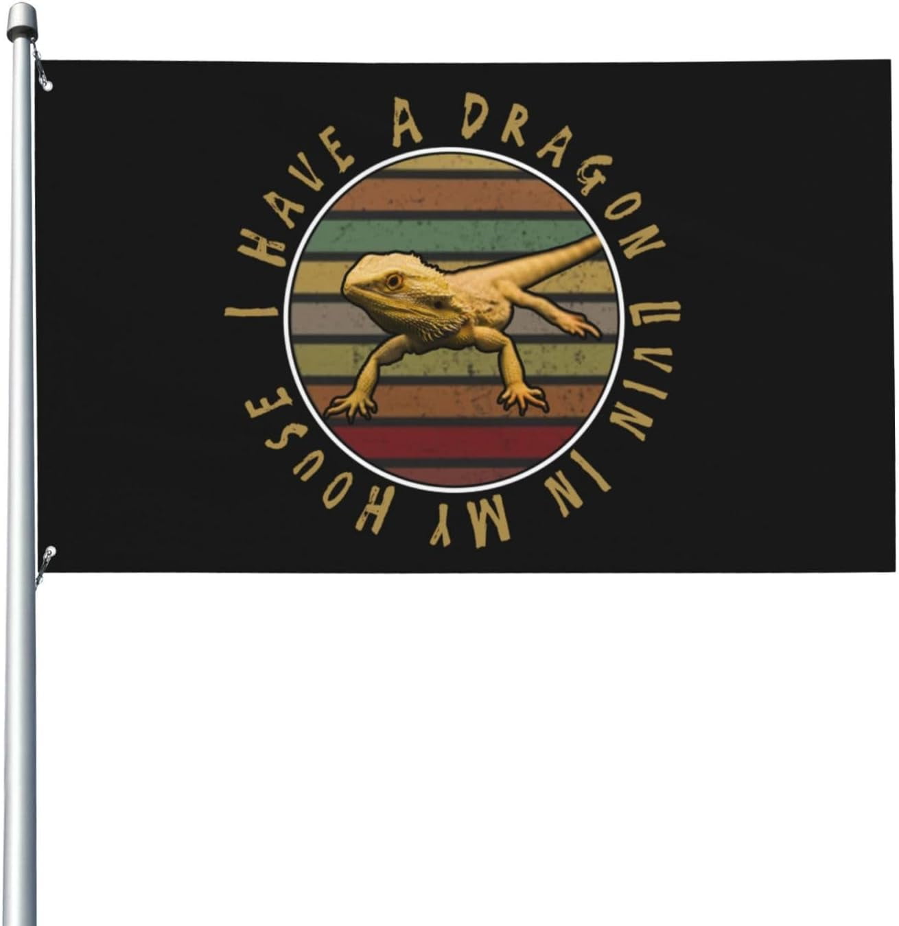 Bearded Dragon Pet Lizard Lover Reptile Flag Banner Flags Garden Flag ...