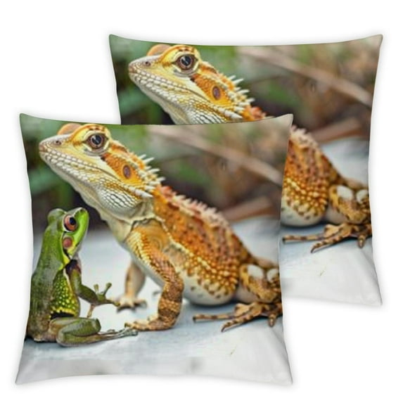 Bearded Dragon Pillow Sham, Savannah Monitor Friendship Herpetology ...