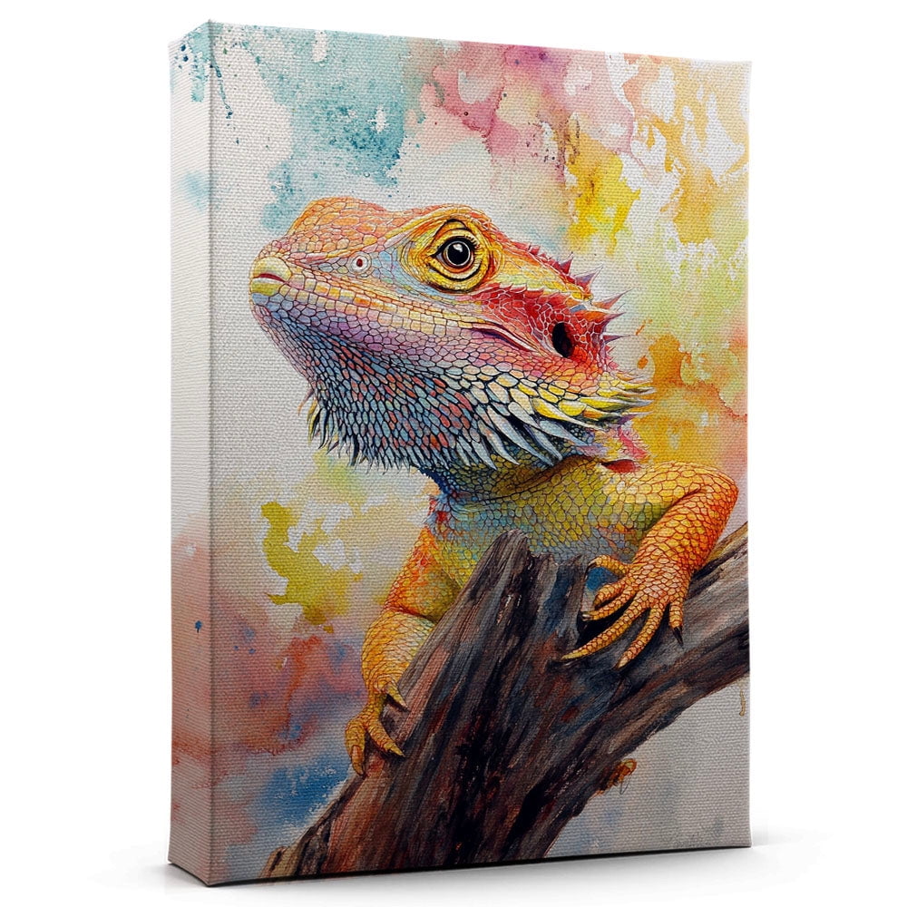 Bearded Dragon Pogona Central Inland Canvas Wall Art Animal Decor ...