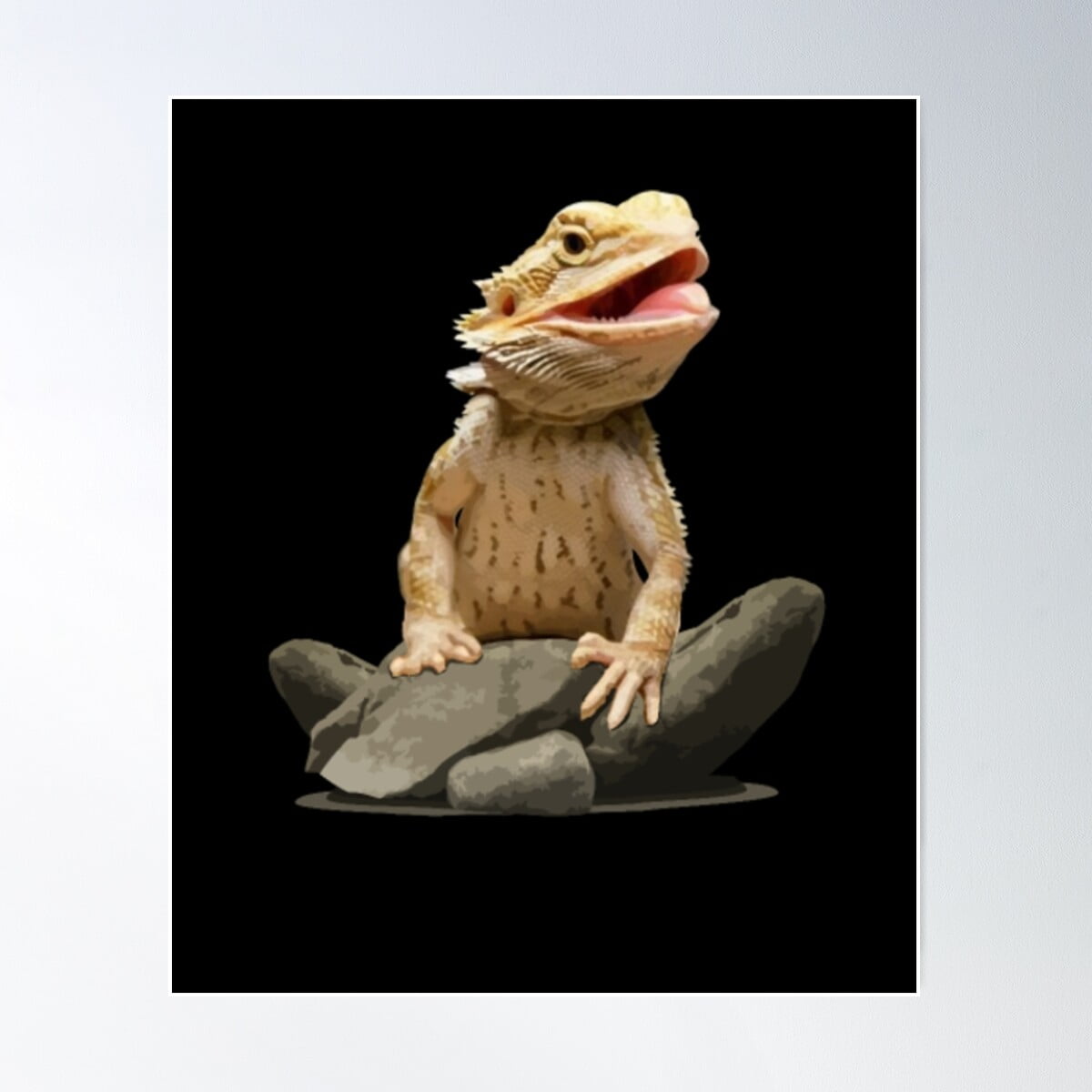 Bearded Dragon Reptile Pet Lover Poster Wall Art Modern Wall Decor For ...