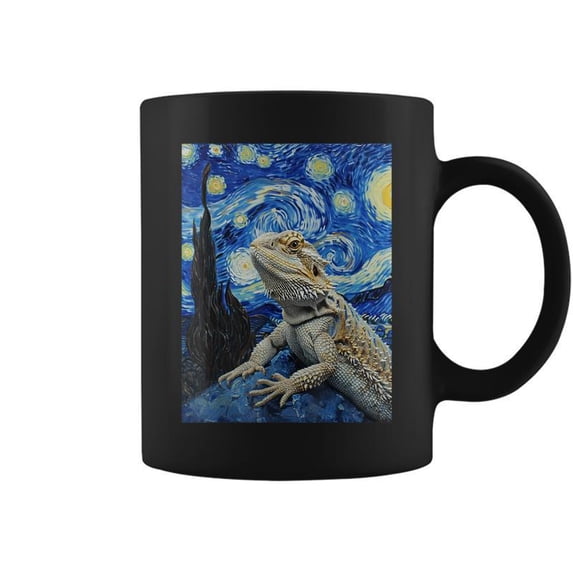 Bearded Dragon Starry Night Van Gogh Style Coffee Mugs - Walmart.com