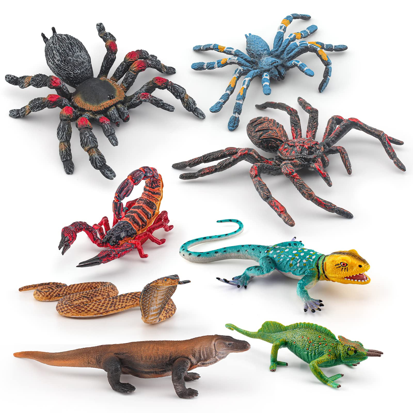 Bearded Dragon Toys Snake Figurine 8Pcs Realistic Lizard Figures Desert ...