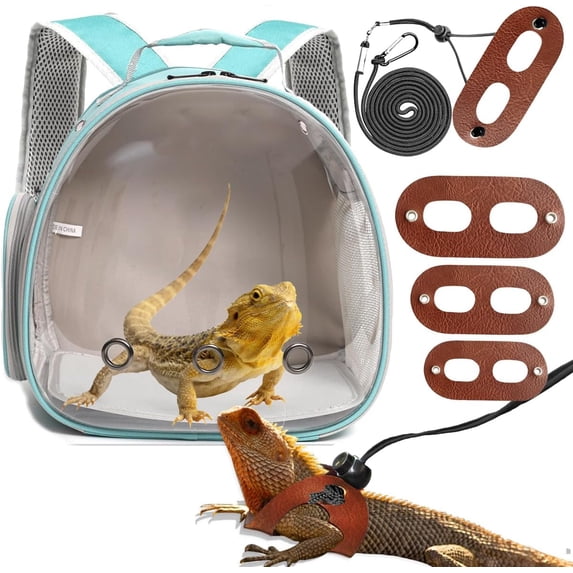 Bearded Dragon Travel Backpack with Harness and Leash Set,Lizard ...