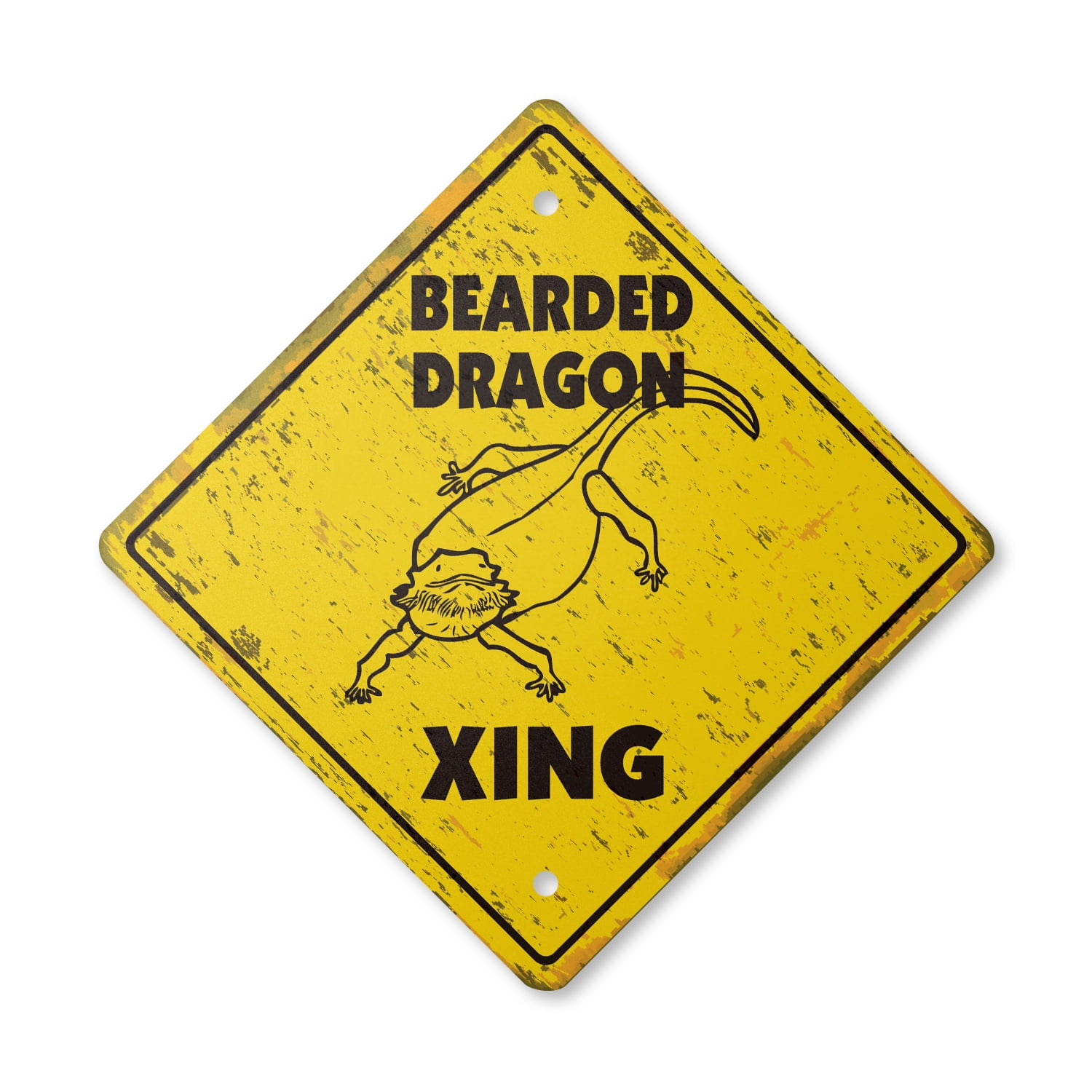 Bearded Dragon Vintage Crossing Sign Zone Xing | Indoor/Outdoor Plastic ...