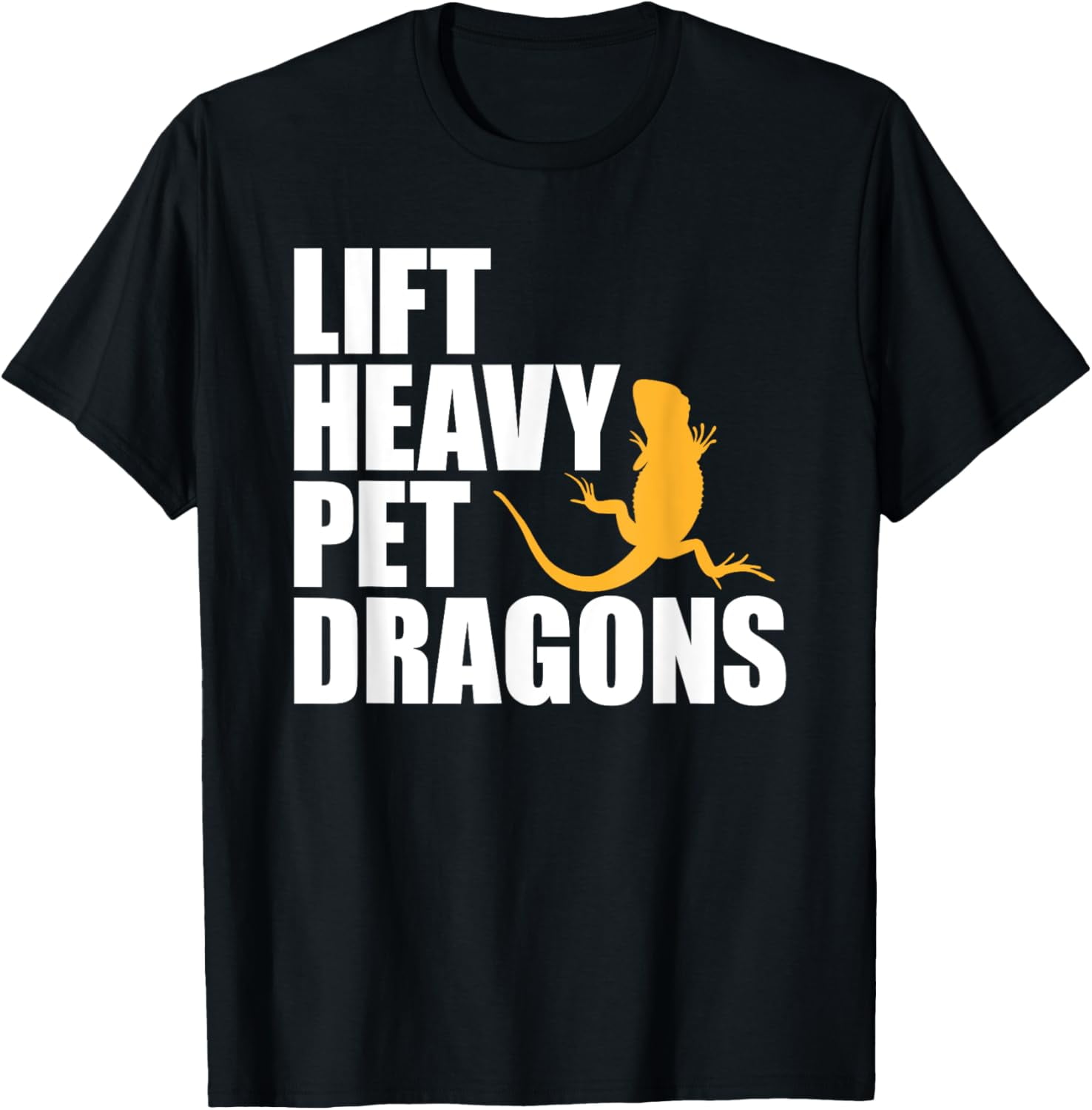 Bearded Dragon Weight Lifting Funny Gym Workout T-Shirt - Walmart.com