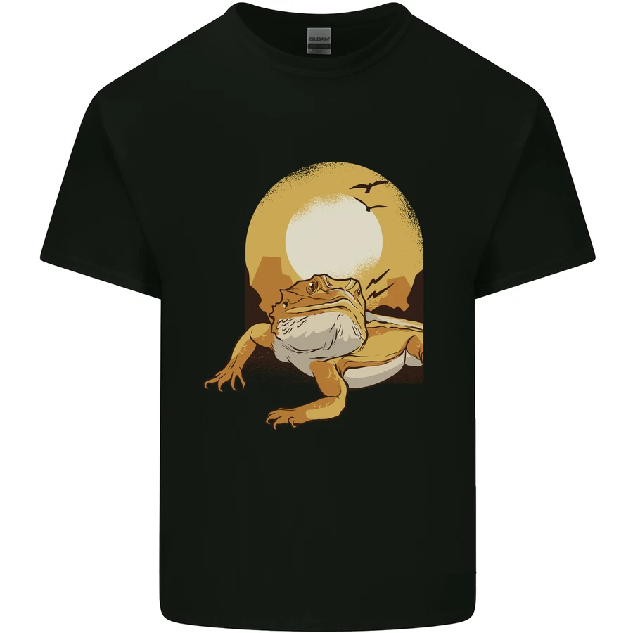 Bearded Dragon in the Desert Sun Reptile Animal Nature Light Cotton Tee ...