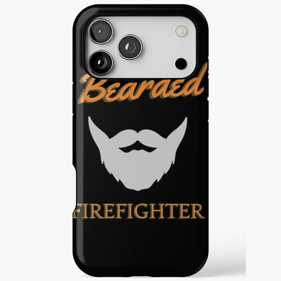 Bearded Firefighter Rugged Hero Art iPhone Case 17 through 11 Pro Max ...