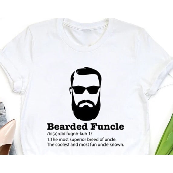 Bearded Funckle Shirt Uncle Day Gift Funny Uncle Tee Bearded Funckle ...