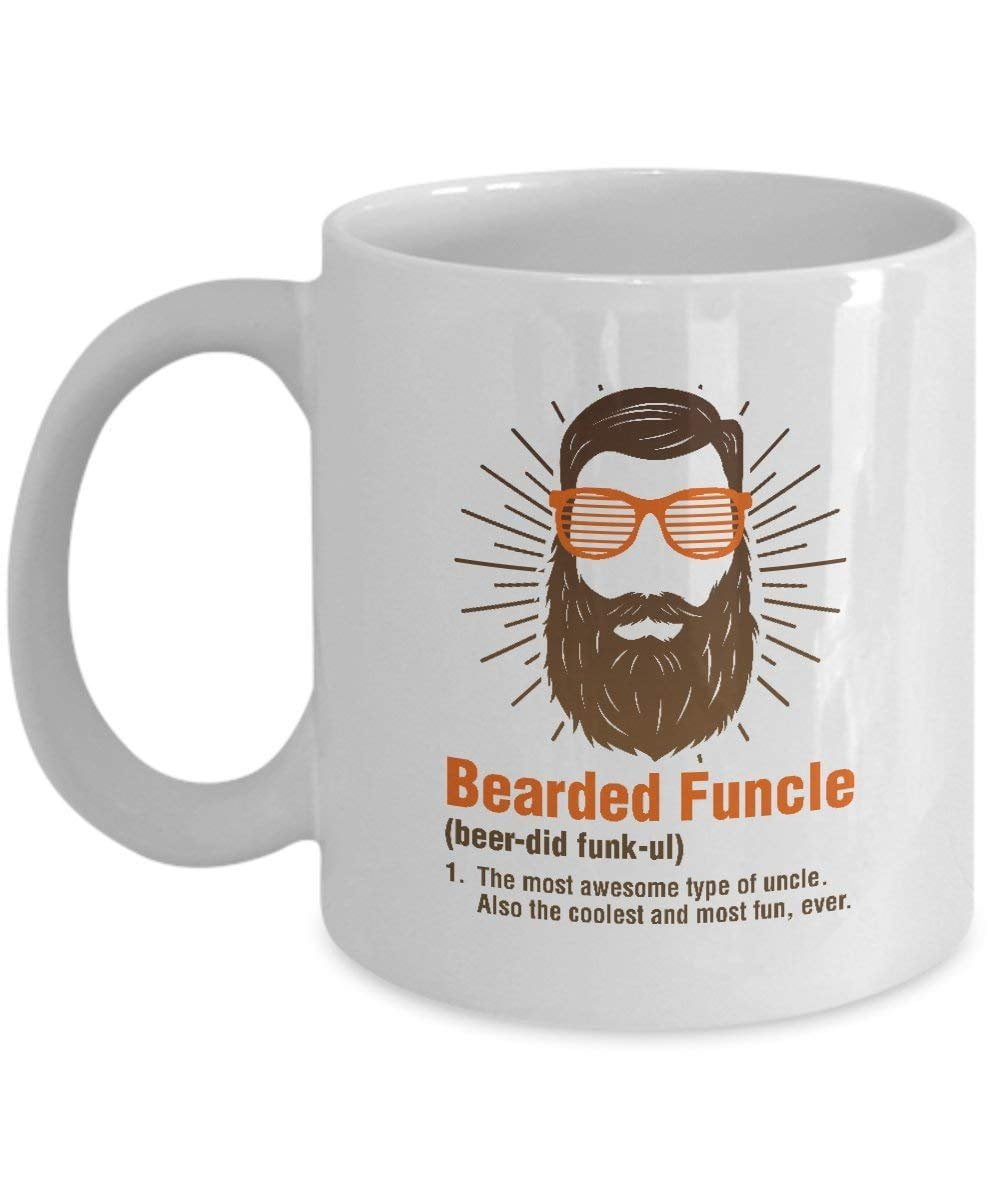 Bearded Funcle Best Funny My Favorite Uncle Coffee & Tea Gift Mug Cup ...