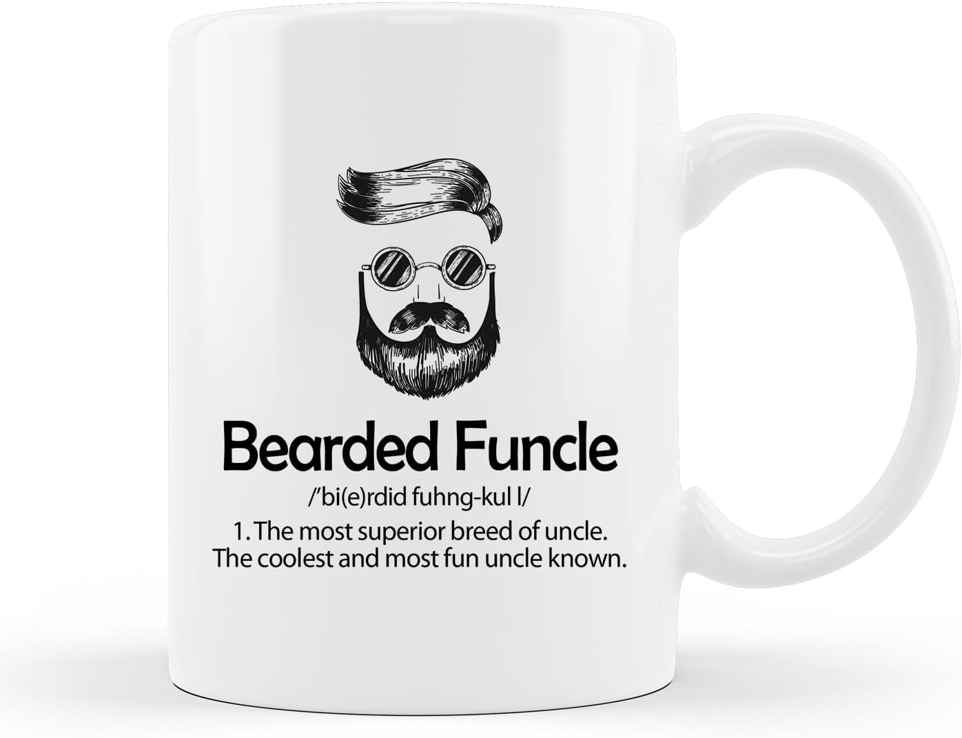 Bearded Funcle Definition Coffee Mug, 11oz Funny Coffee Mugs for Men ...