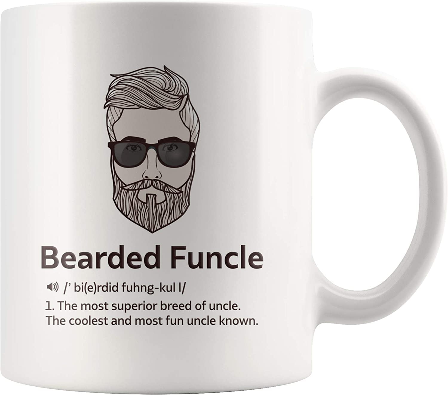 Bearded Funcle Definition Mug Uncle From Niece Nephew Brother Sister ...