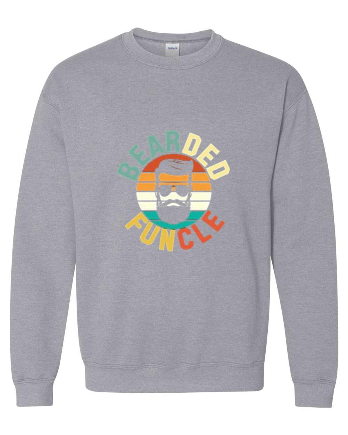 Bearded Funcle Graphic Cool Uncle Quote Family Humor Vintage Sweatshirt ...