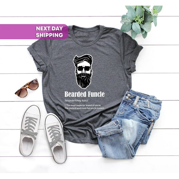 Bearded Funcle Shirt, Bearded Uncle Shirt, Uncle Shirt, Bearded Funcle ...