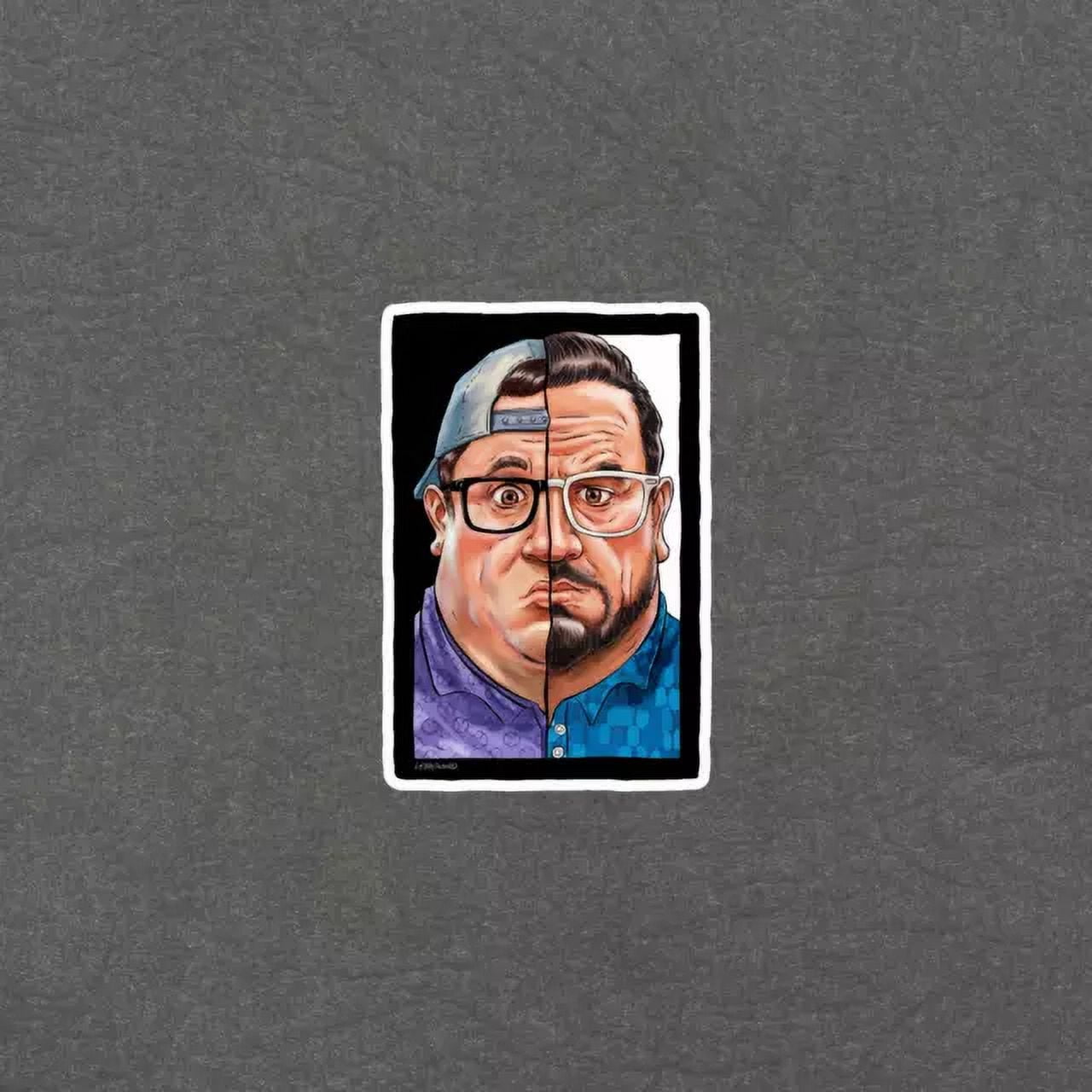Bearded Man Face Portrait Sticker - Quirky Hipster Illustration ...