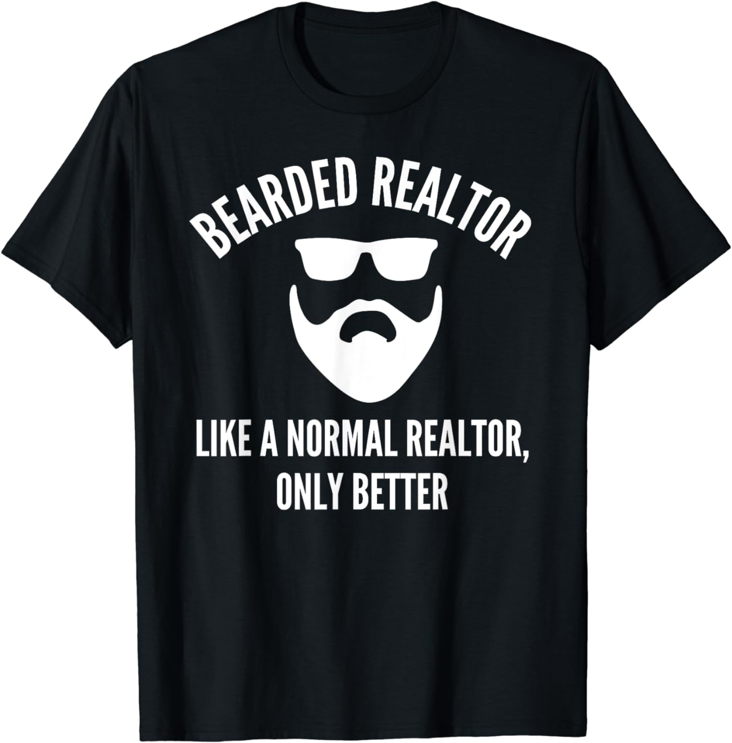 Bearded Realtor Definition Funny Male Real Estate Agent T-Shirt ...