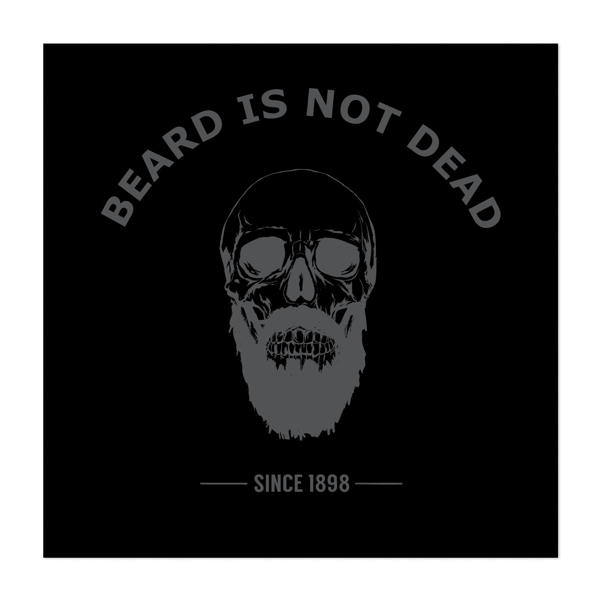 Bearded Skull - Illustration Skull Gothic Creepy Quote Humor Typography ...