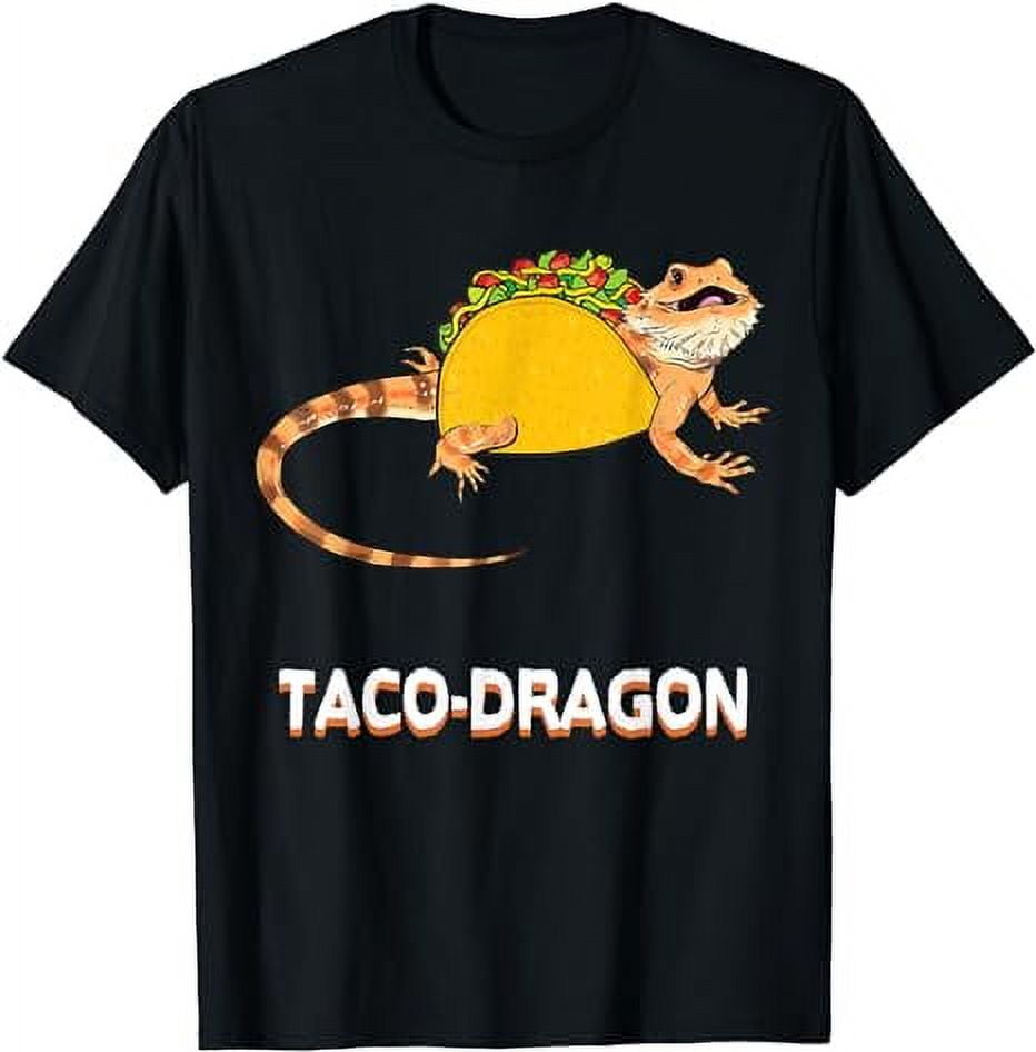 Bearded dragons Lovers Funny Taco-dragon Design gift Tacos T-Shirt ...