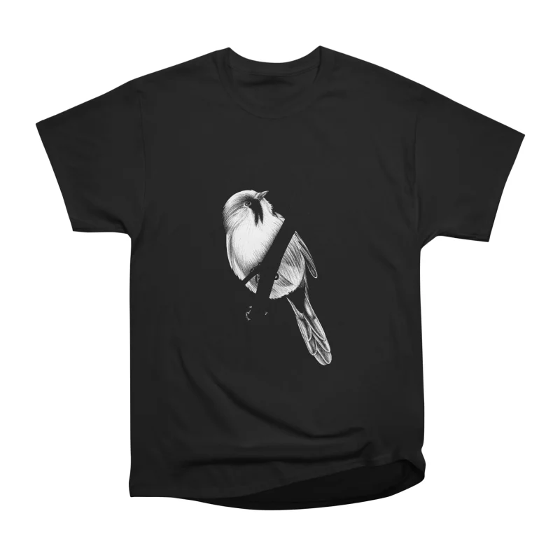 Bearded reedling ink illustration T-Shirt Tee Gift For Him Merch For ...