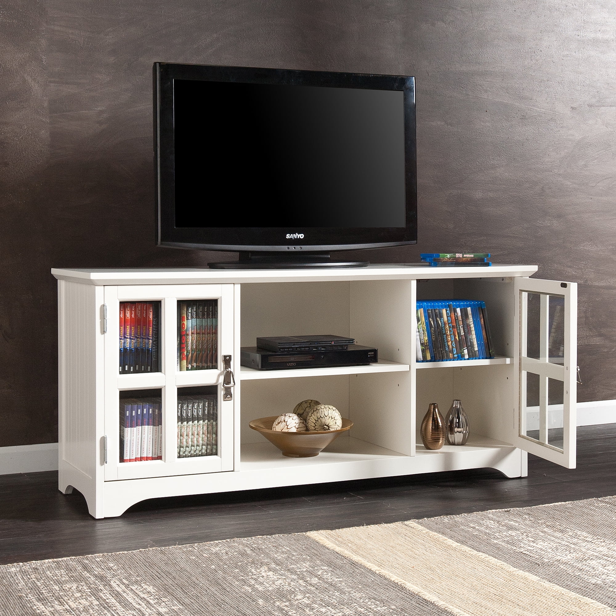 Bearden White TV/Media Stand for TVs up to 50" - Walmart.com