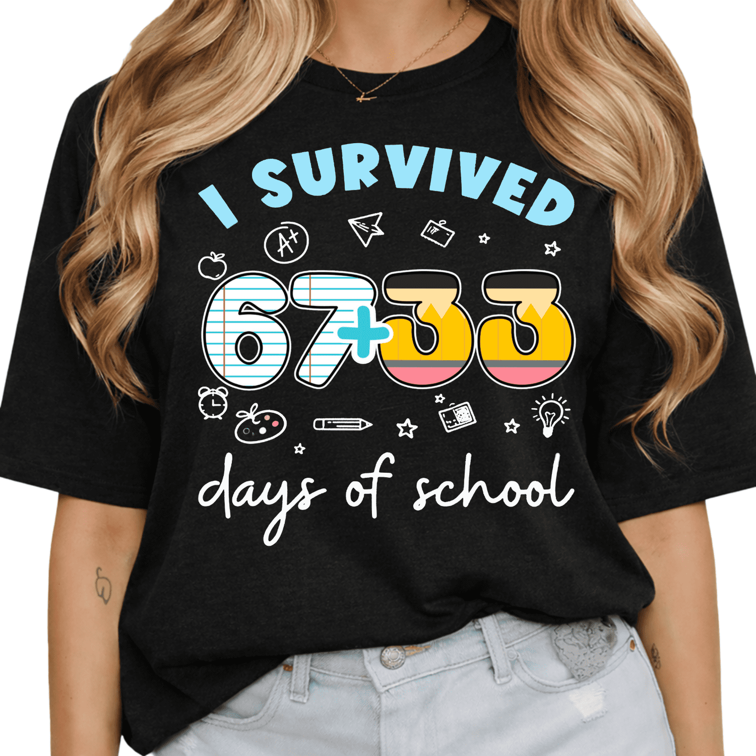 BeardesCo 100 Days of School Shirt for Teacher, Retro Graphic Style ...