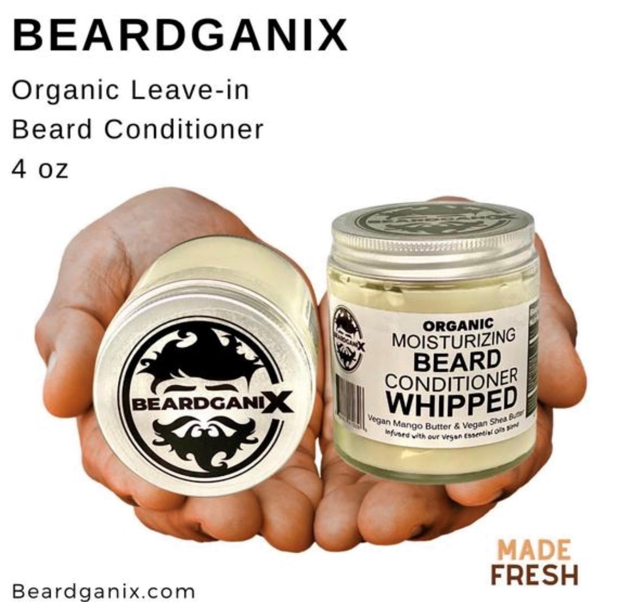 Beardganix 4 oz Organic Moisturizing Beard Conditioner Whipped ...