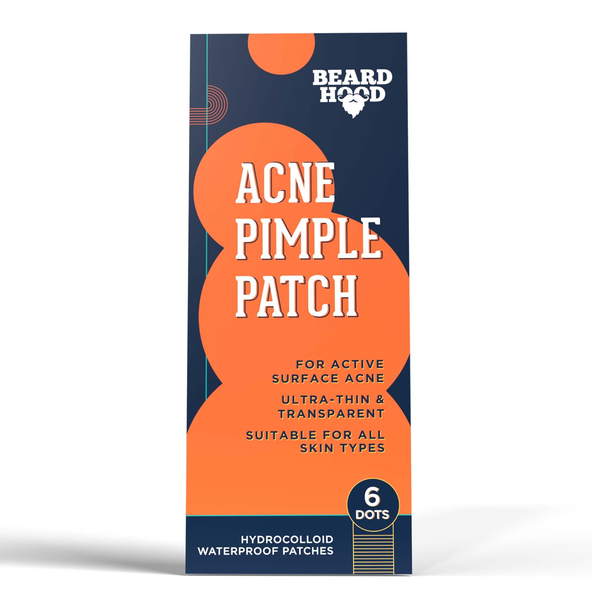 Beardhood Acne Pimple Patch | 6 Hydrocolloid Waterproof Patches ...