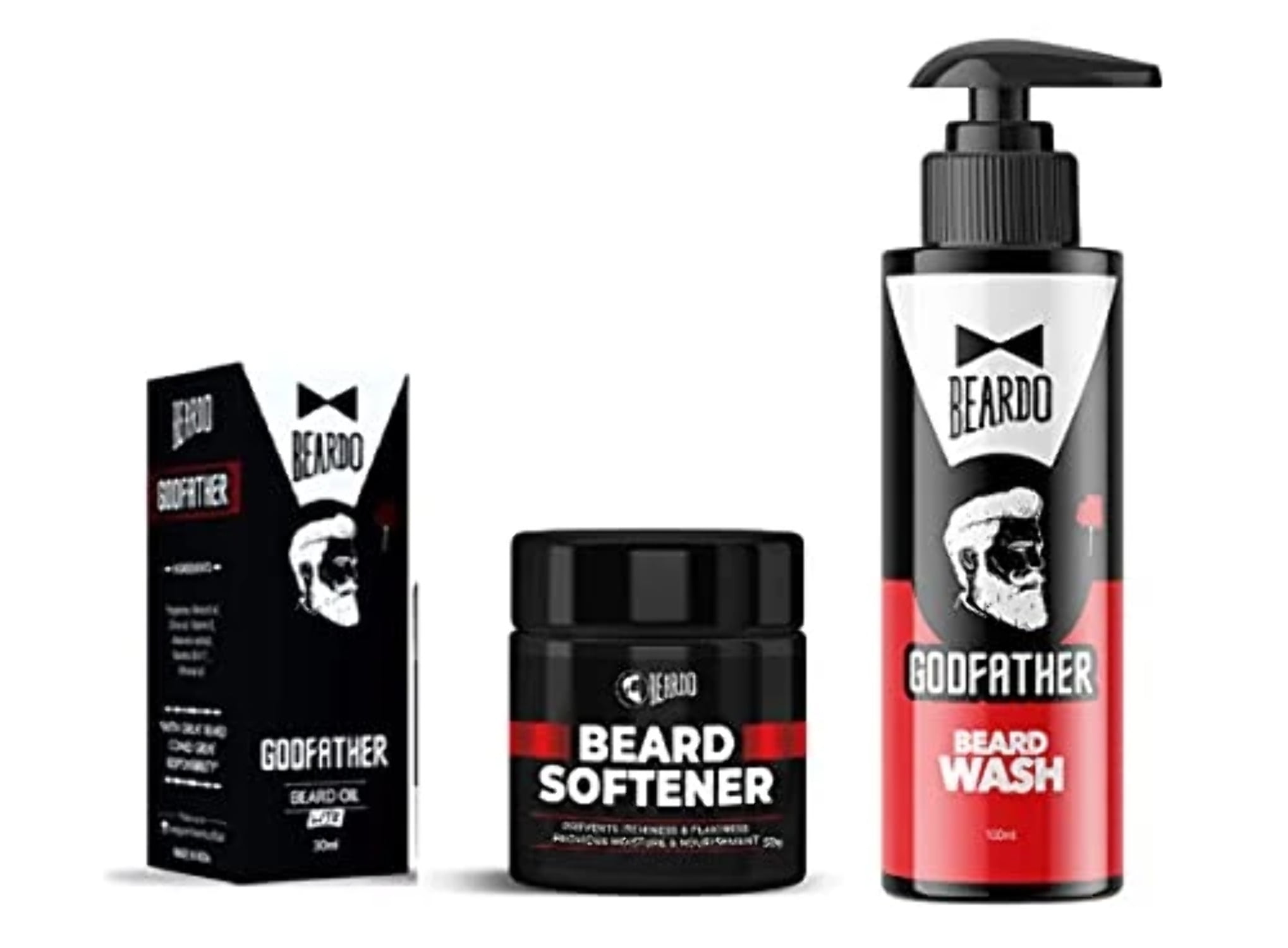 Beardo Beard Care Combo (Godfather Oil, Beard Softener Godfather Wash ...