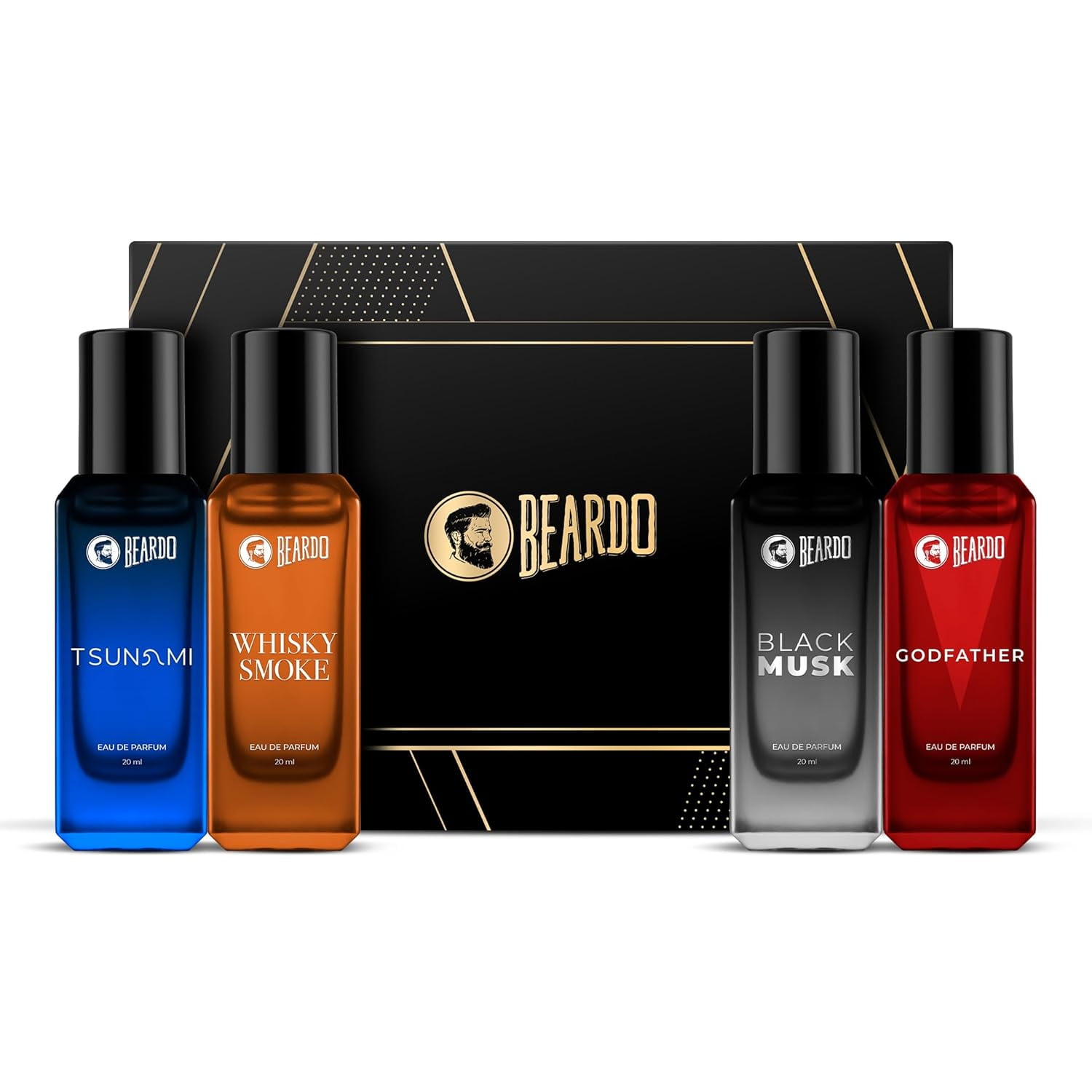 Beardo Perfumes Gift Set For Men Pack Of 4 X 20ml - 0.67 Fl.oz. Each ...