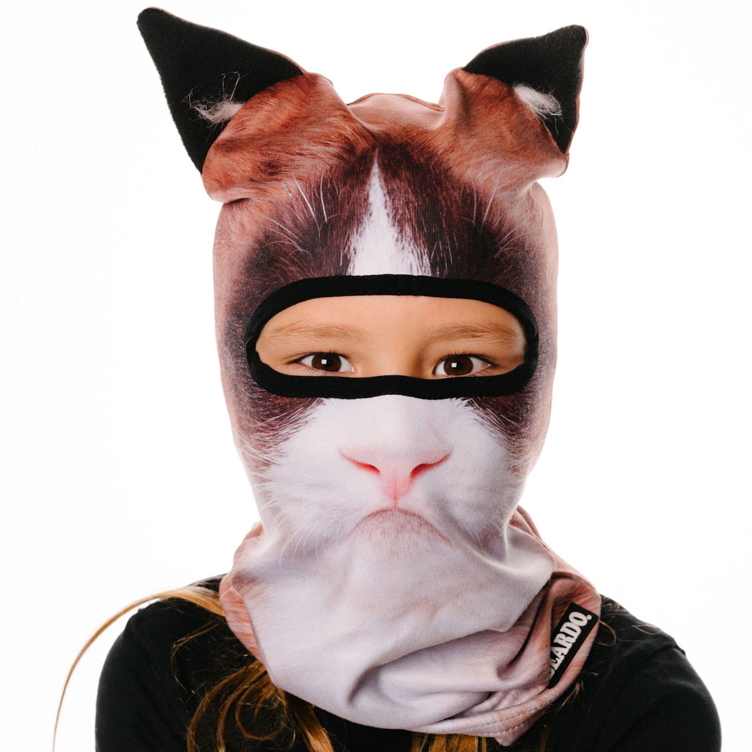 Beardowear Unisex Realistic Print Angry Cat Head Balaclava Face Mask ...