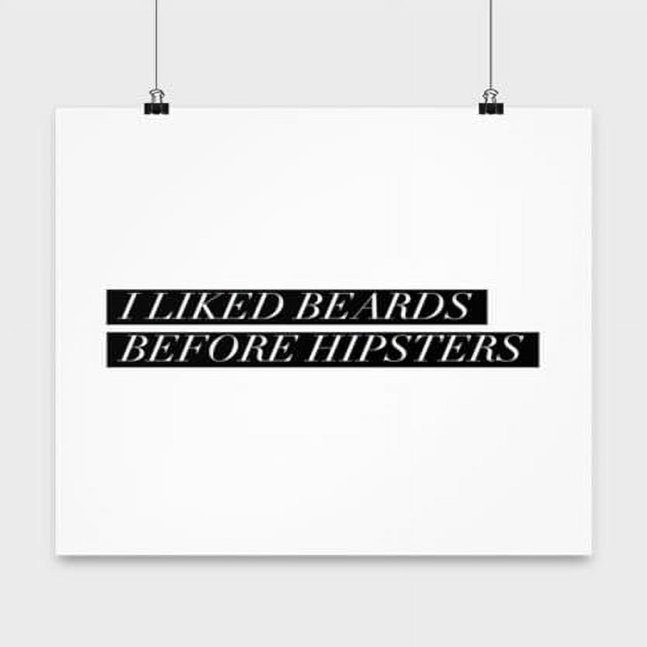 Beard Lover Retro Art - Men's Room Decor - 13x13 Poster Print - Vintage ...