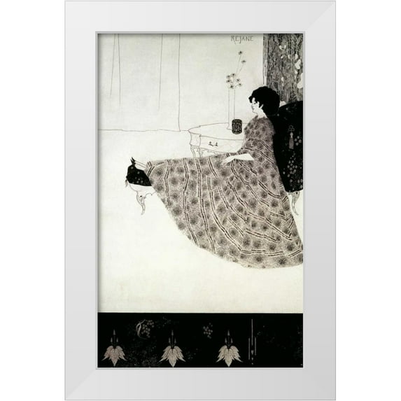 Beardsley, Aubrey 10x14 White Modern Wood Framed Museum Art Print ...