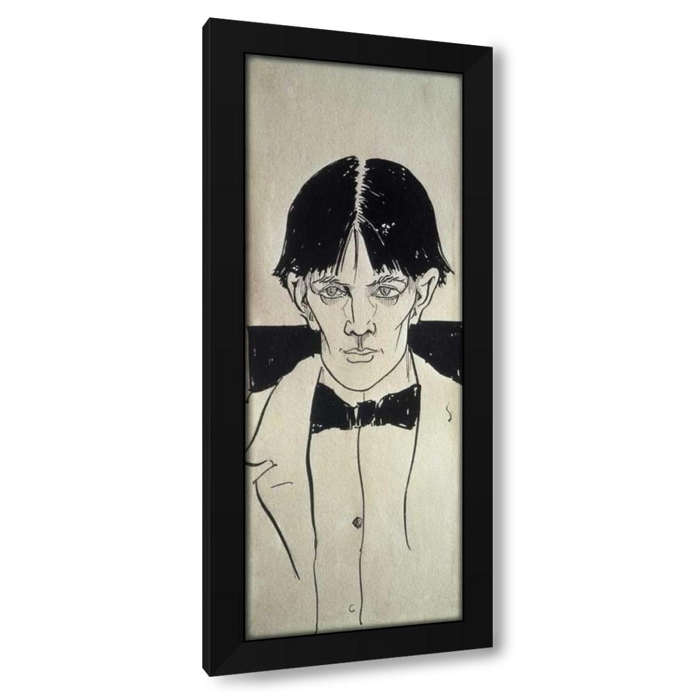 Aubrey Beardsley 11x24 Black Modern Wood Framed Wall Art Titled - Self ...