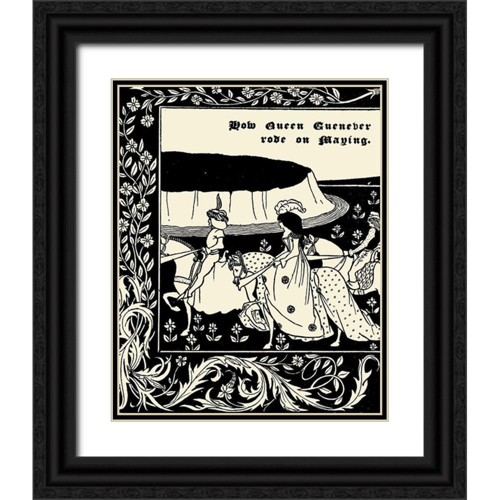 Beardsley, Aubrey 12x14 Black Ornate Wood Framed with Double Matting ...