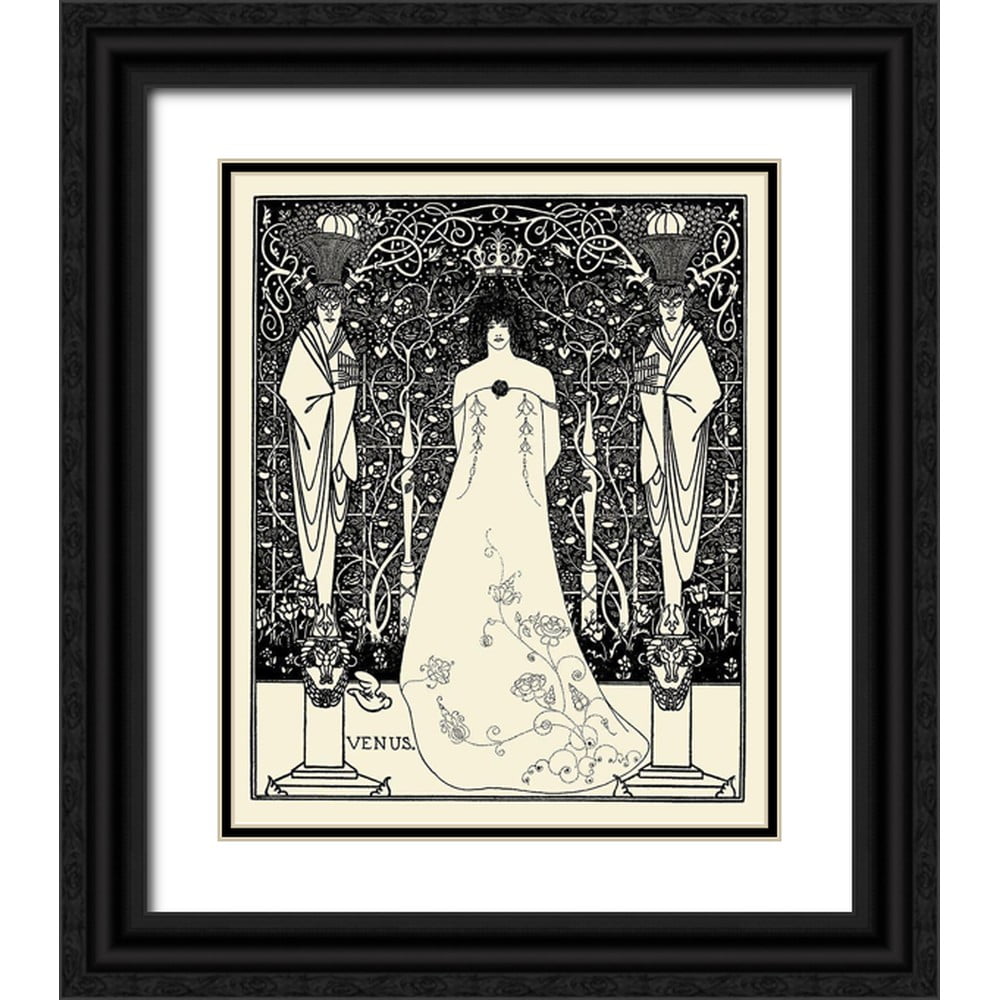 Beardsley, Aubrey 12x14 Black Ornate Wood Framed with Double Matting ...
